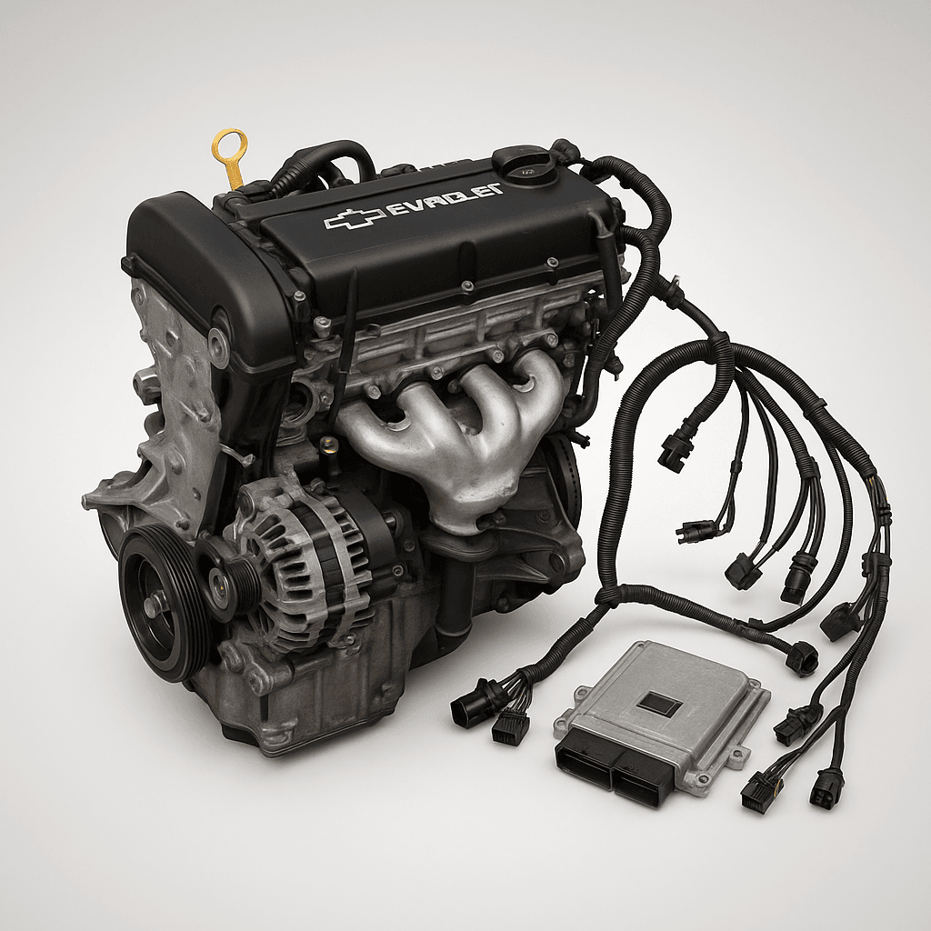 Chevrolet Aveo Engine Complete with Gearbox and ECU Wiring - Thomas ...